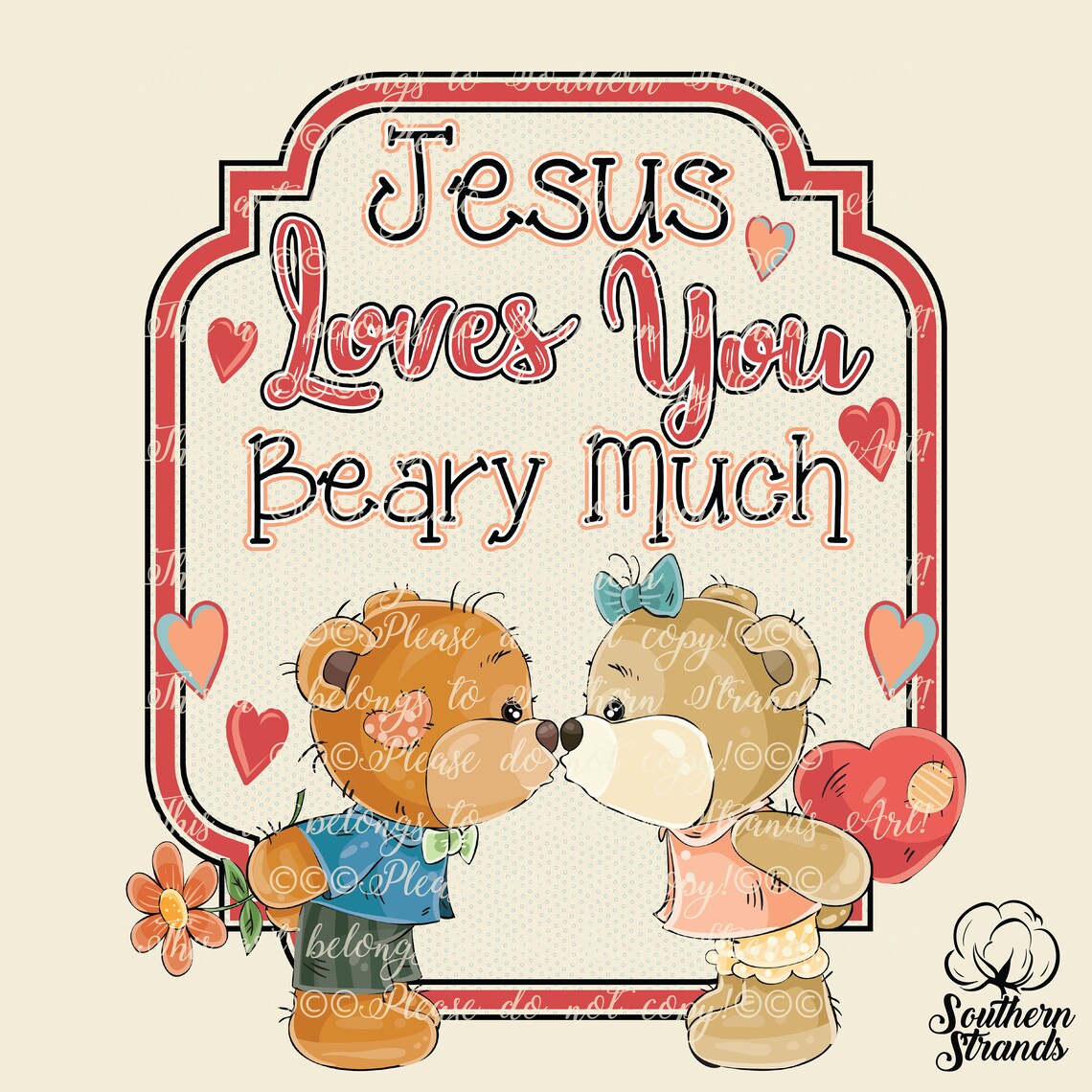PNG "jesus Loves You Beary Much" - Digital Download Design + Free ...