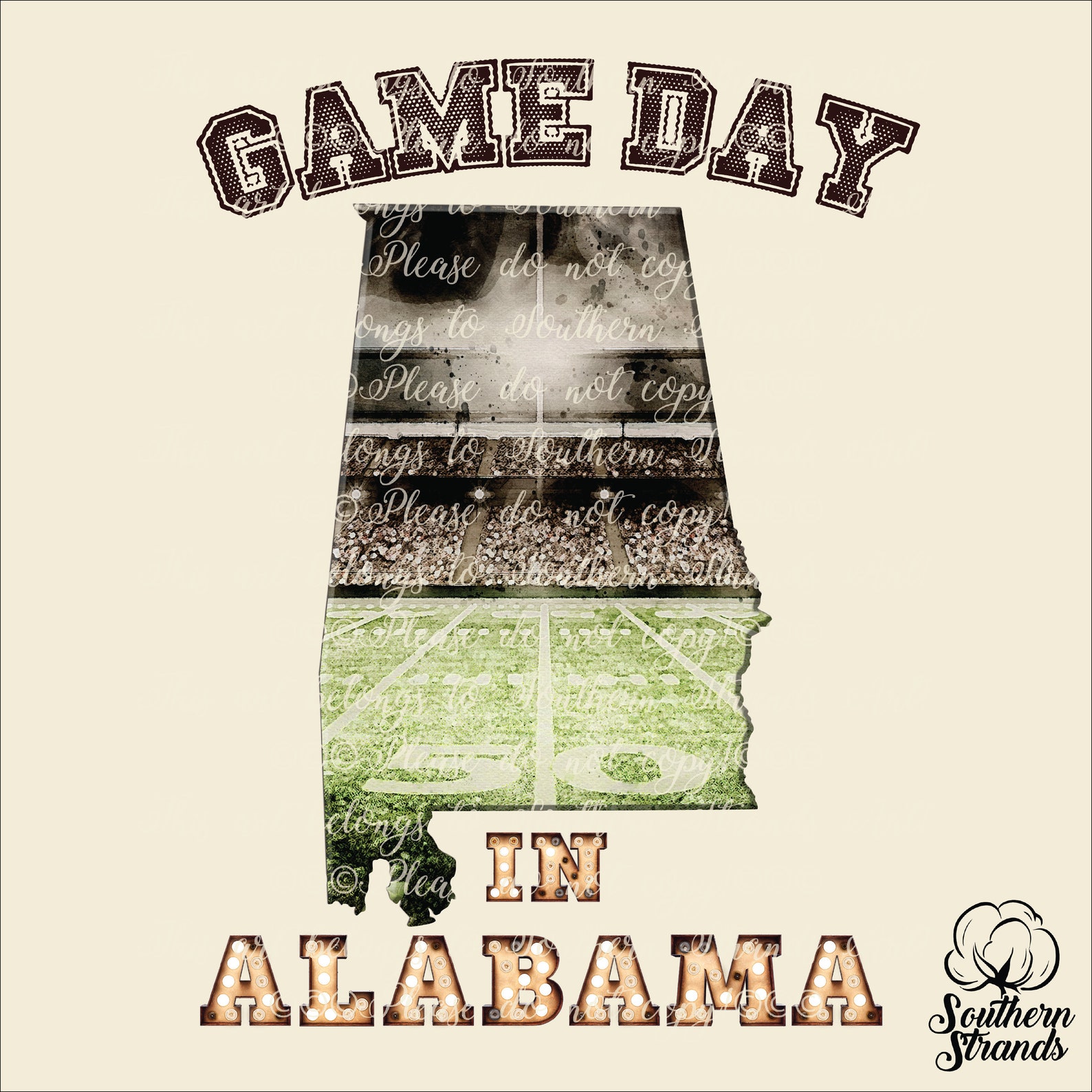 Game Day in Alabama BLANK PNG Digital Download Design - Etsy