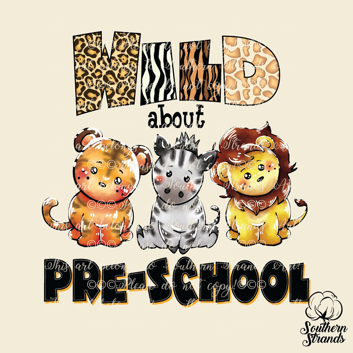 Wild About Preschool Back to School PNG Digital Download - Etsy