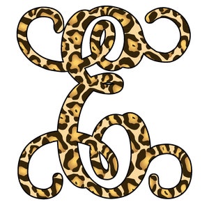 PNG "leopard Vine Monogram" Collection - Digital Download Design - All ...