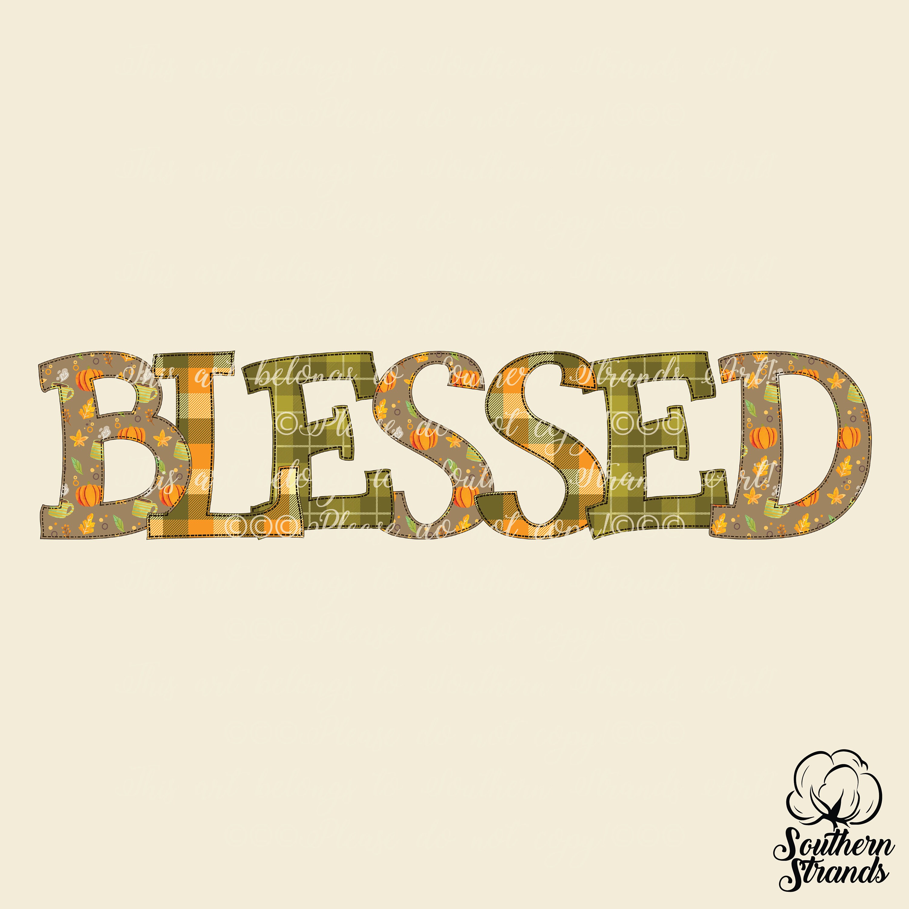 Blessed Applique | PNG Digital Download Design - Etsy