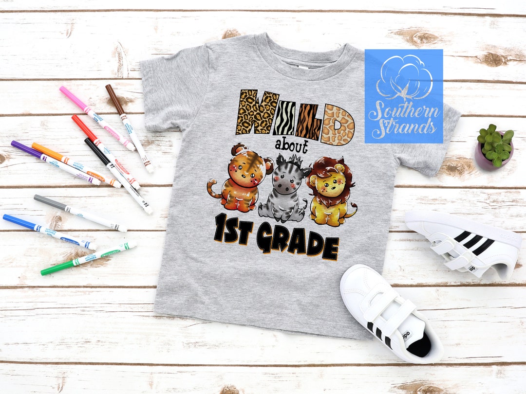 Wild About 1st Grade - Back to School - PNG Digital Download Design - Etsy