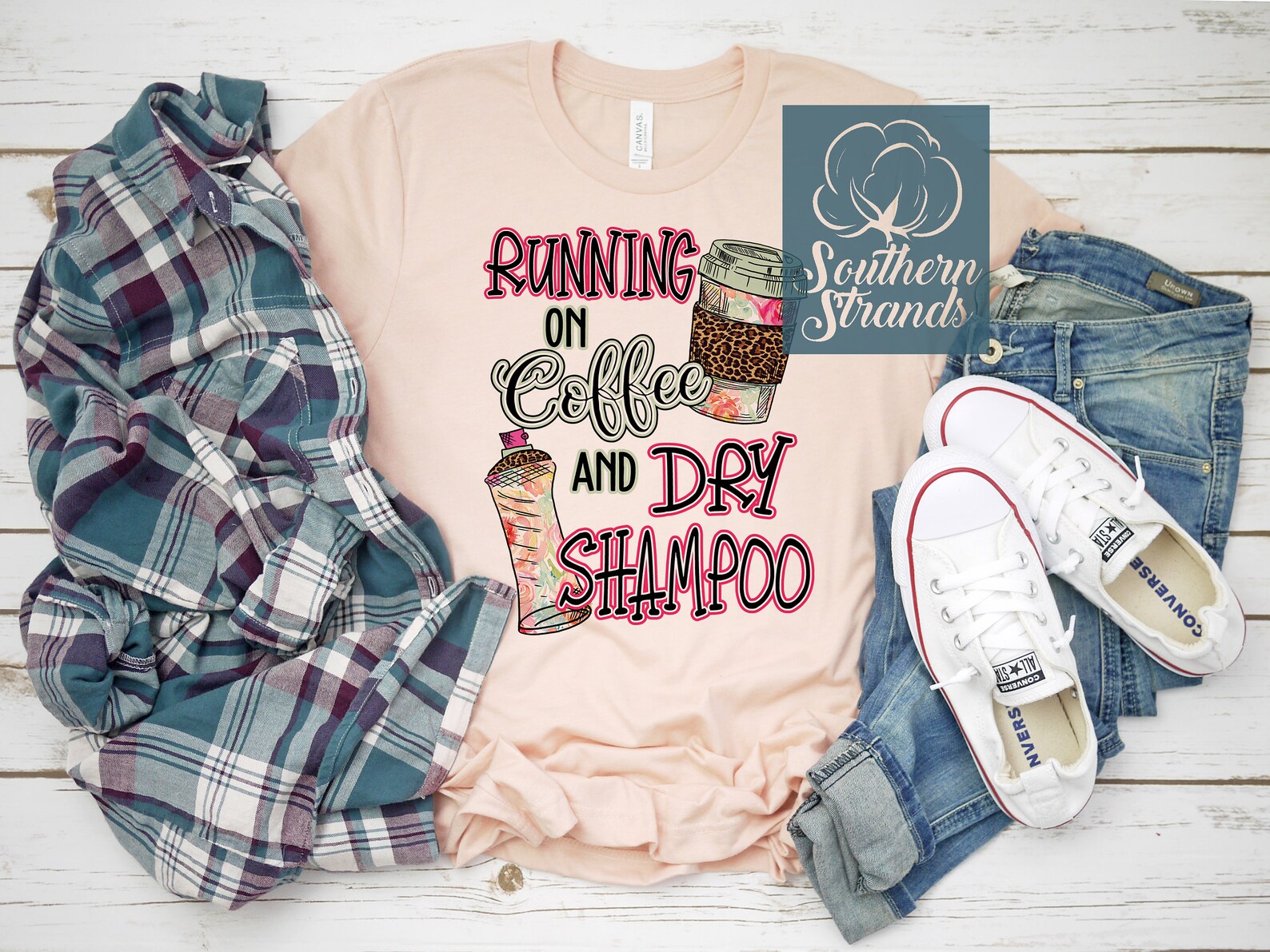 Running on Coffee and Dry Shampoo - PNG Digital Download Design - Etsy