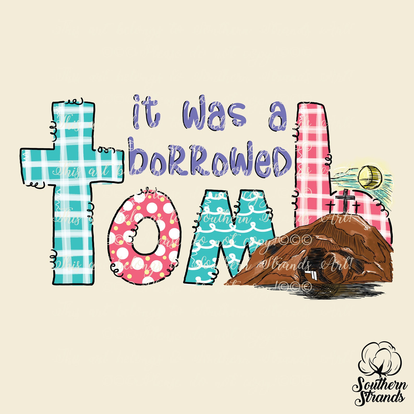 PNG "borrowed Tomb" - Easter Digital Download Design + Free Mockup - Etsy