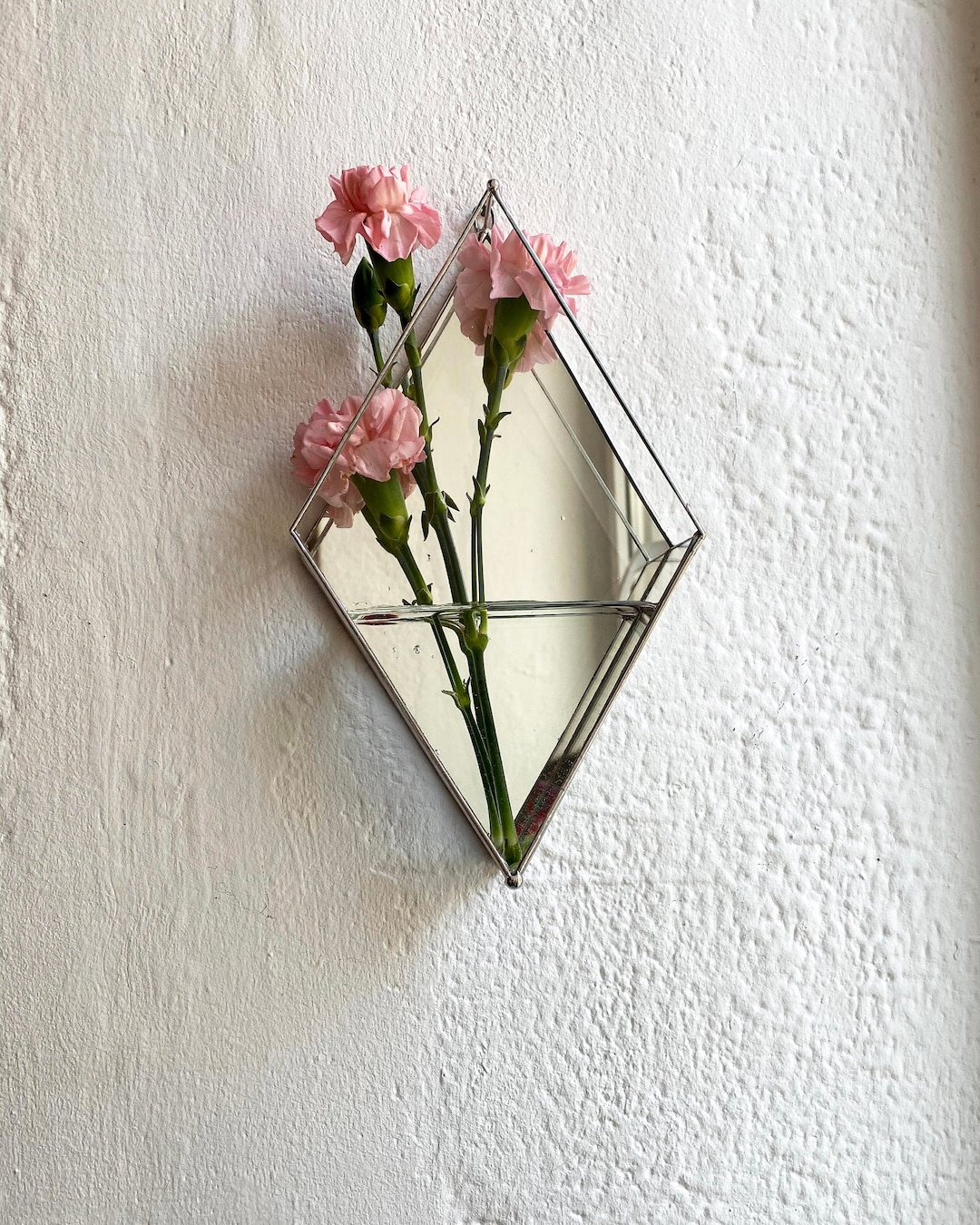 Hanging Stained Glass Wall Planter: Geometric Terrarium Flowerpot - Etsy