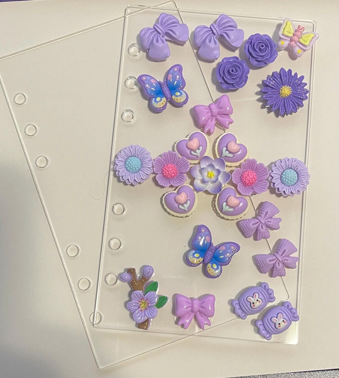 3D Charmed A6 Acrylic Binder| Hello Kitty | Purple Bling - Etsy