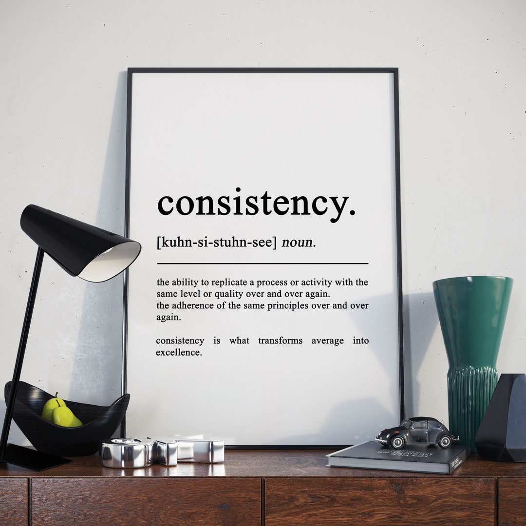 Consistency Definition Poster | Motivational Print for Entrepreneurs ...