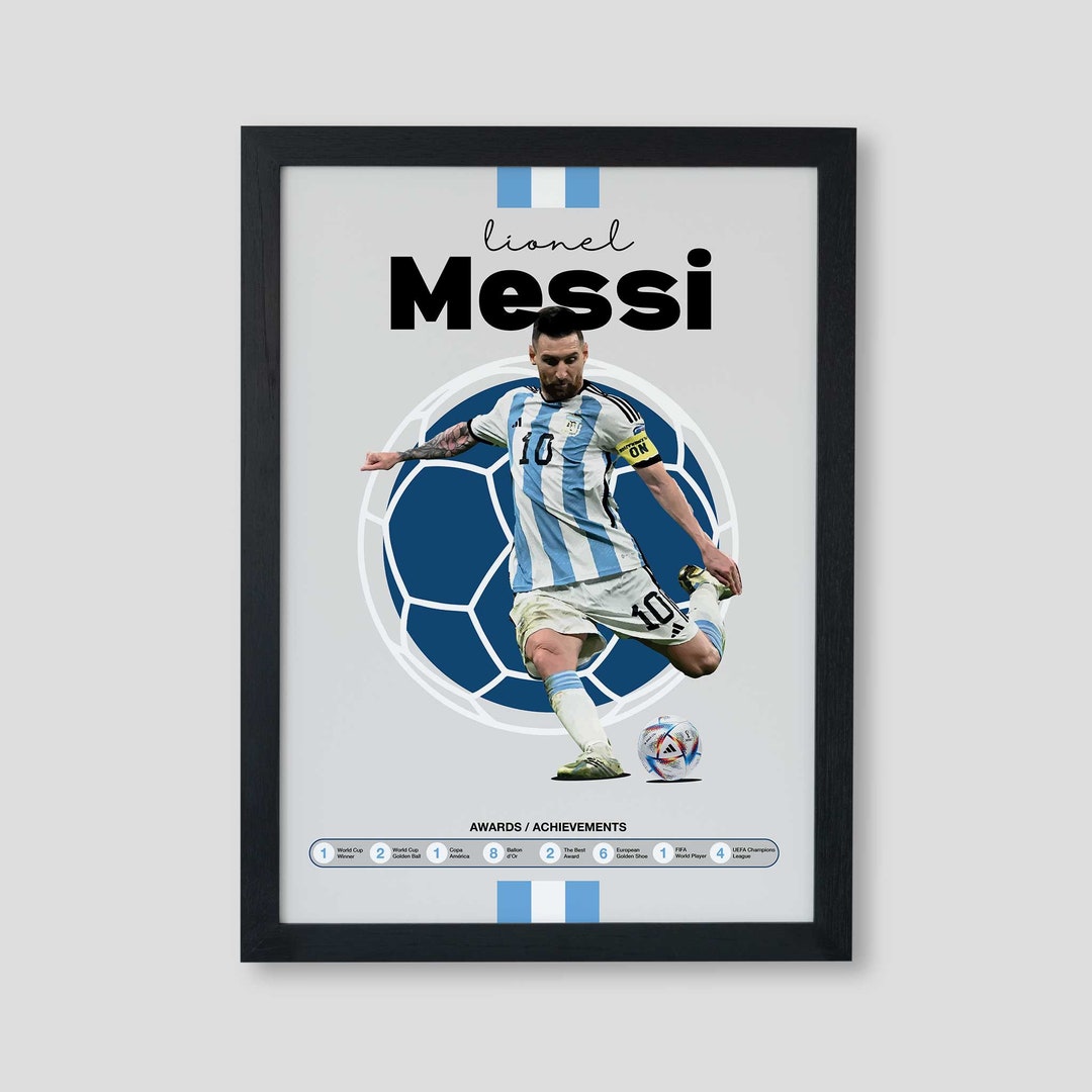 Lionel Messi - Legendary Player Profile Football Poster | Football ...