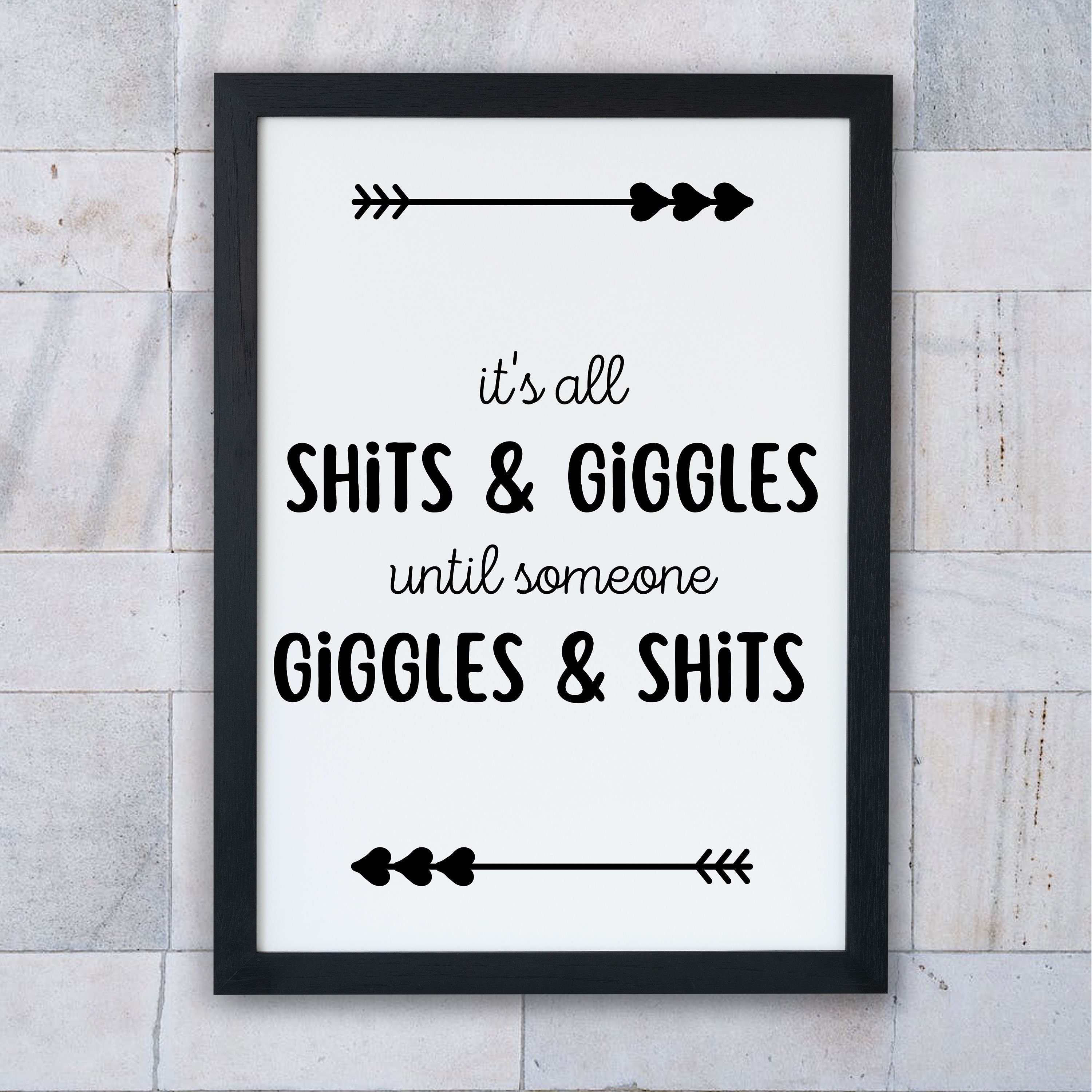 Bathroom Wall Decor Funny Bathroom Print Toilet Joke Bathroom Art ...