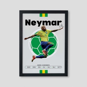 Neymar Jr. - Legendary Player Profile Football Poster | Football Soccer ...