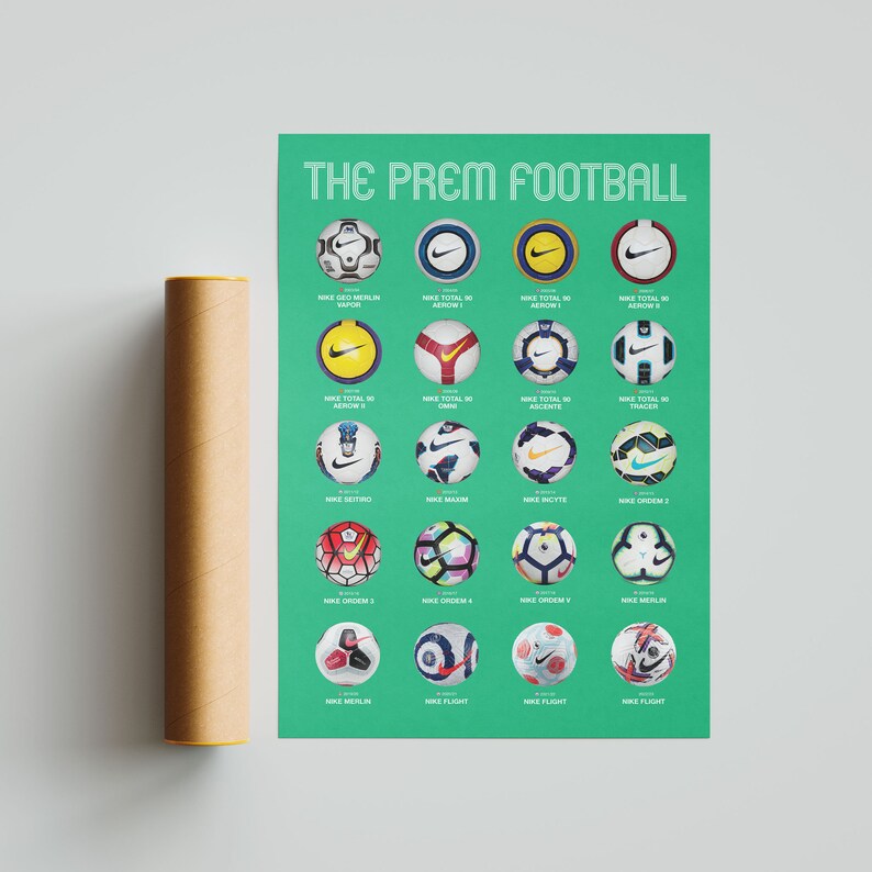 The PREM Football Poster Football Soccer Print History of - Etsy