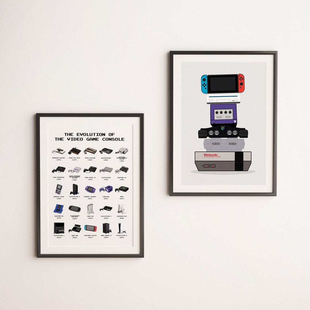 Evolution of Video Game Console Poster BUNDLE | 2 X Poster Bundle ...