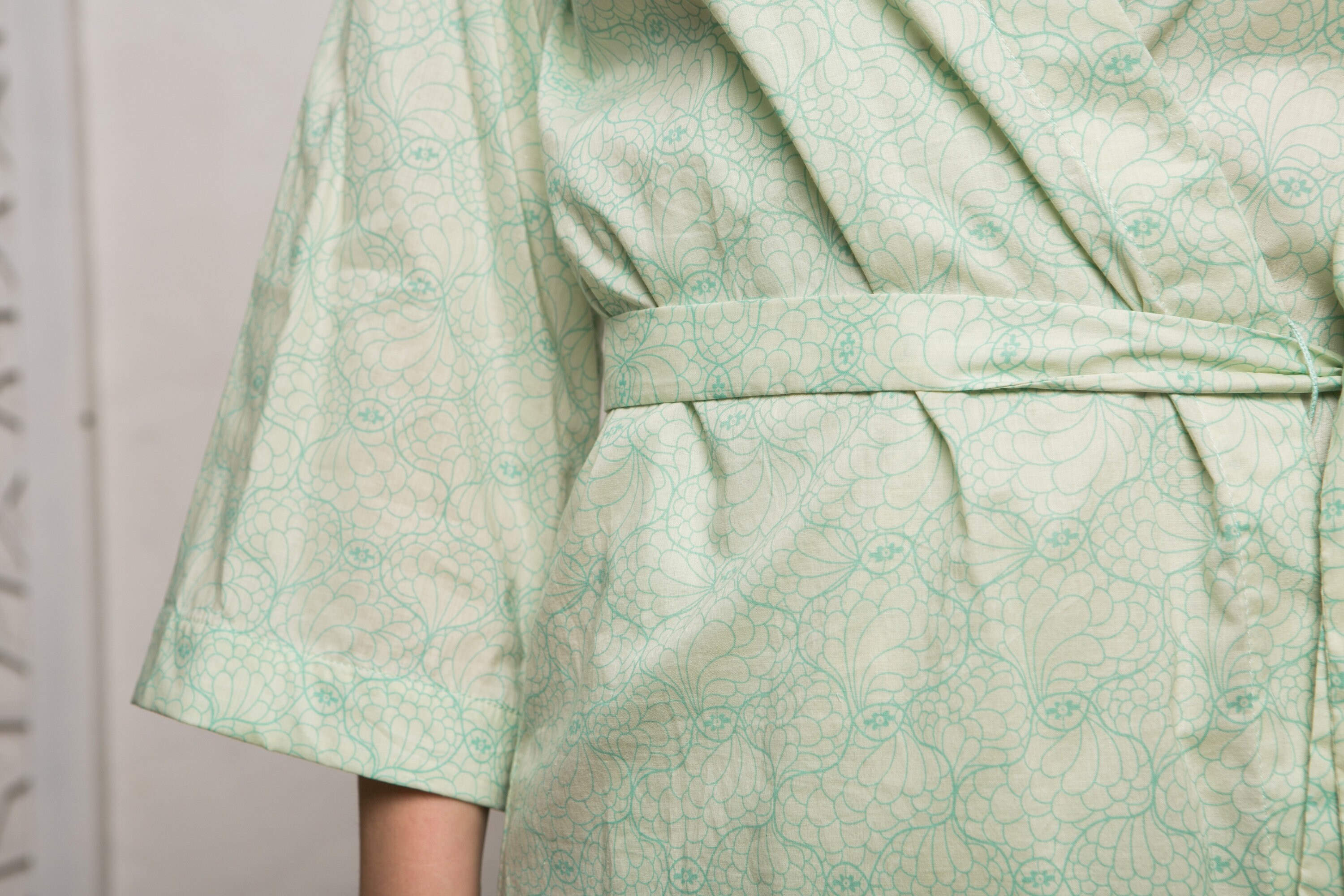 Cotton Robe Dressing Gown Bridesmaid Robe Green Robe - Etsy UK