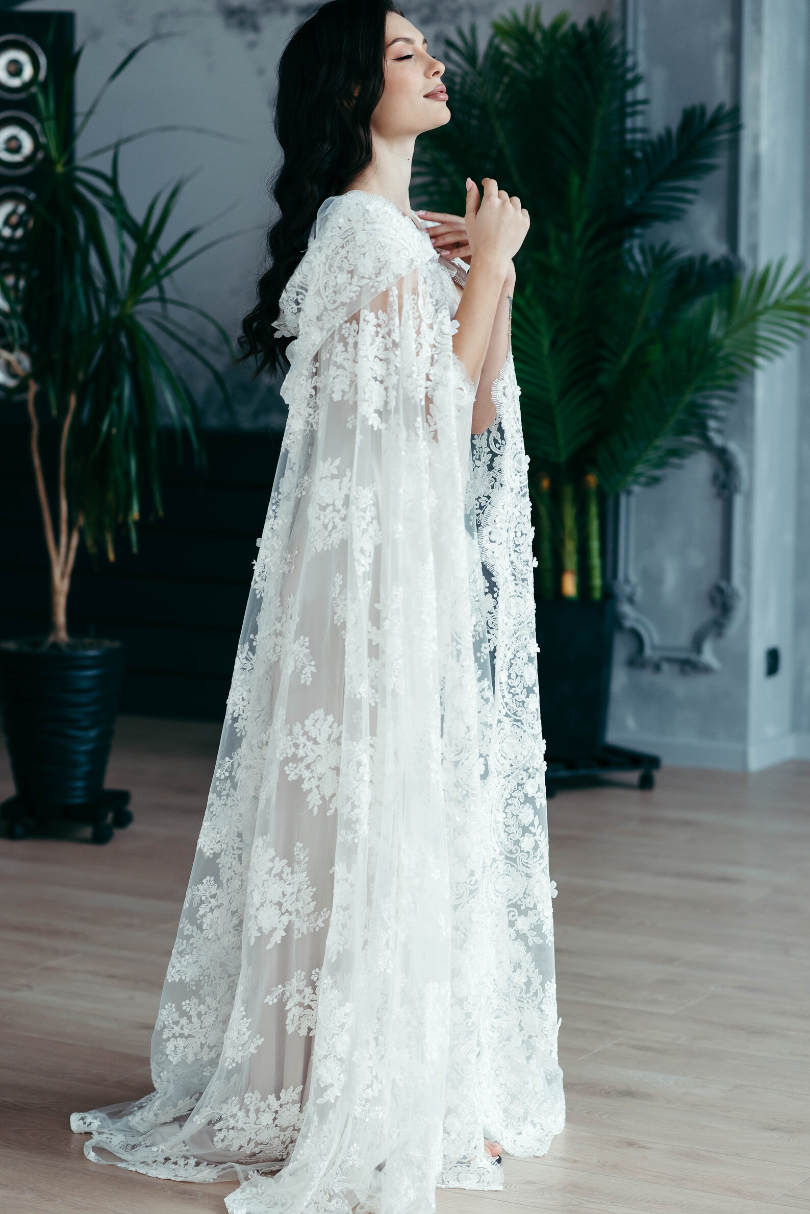 Wedding Cloak Hooded Cloak Wedding Cape Lace Cape Ivory - Etsy