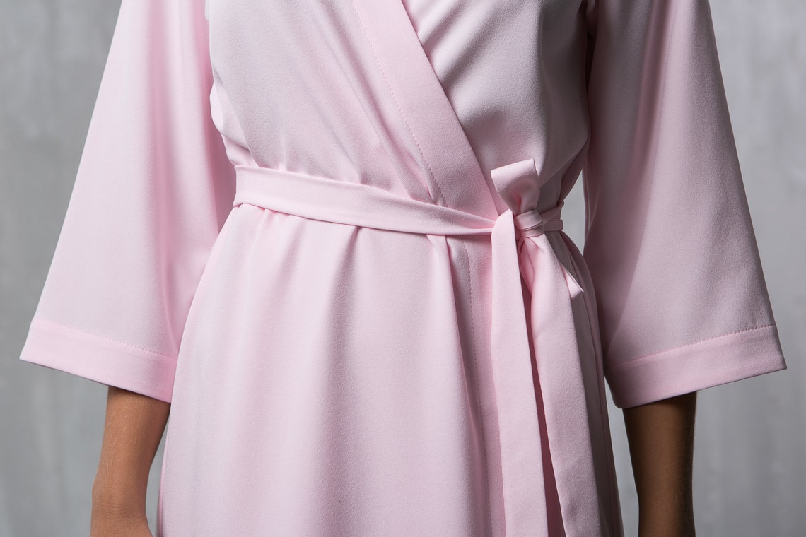 Pink Robe Pink Bridal Robe Pink Wedding Robe Long Robe | Etsy UK