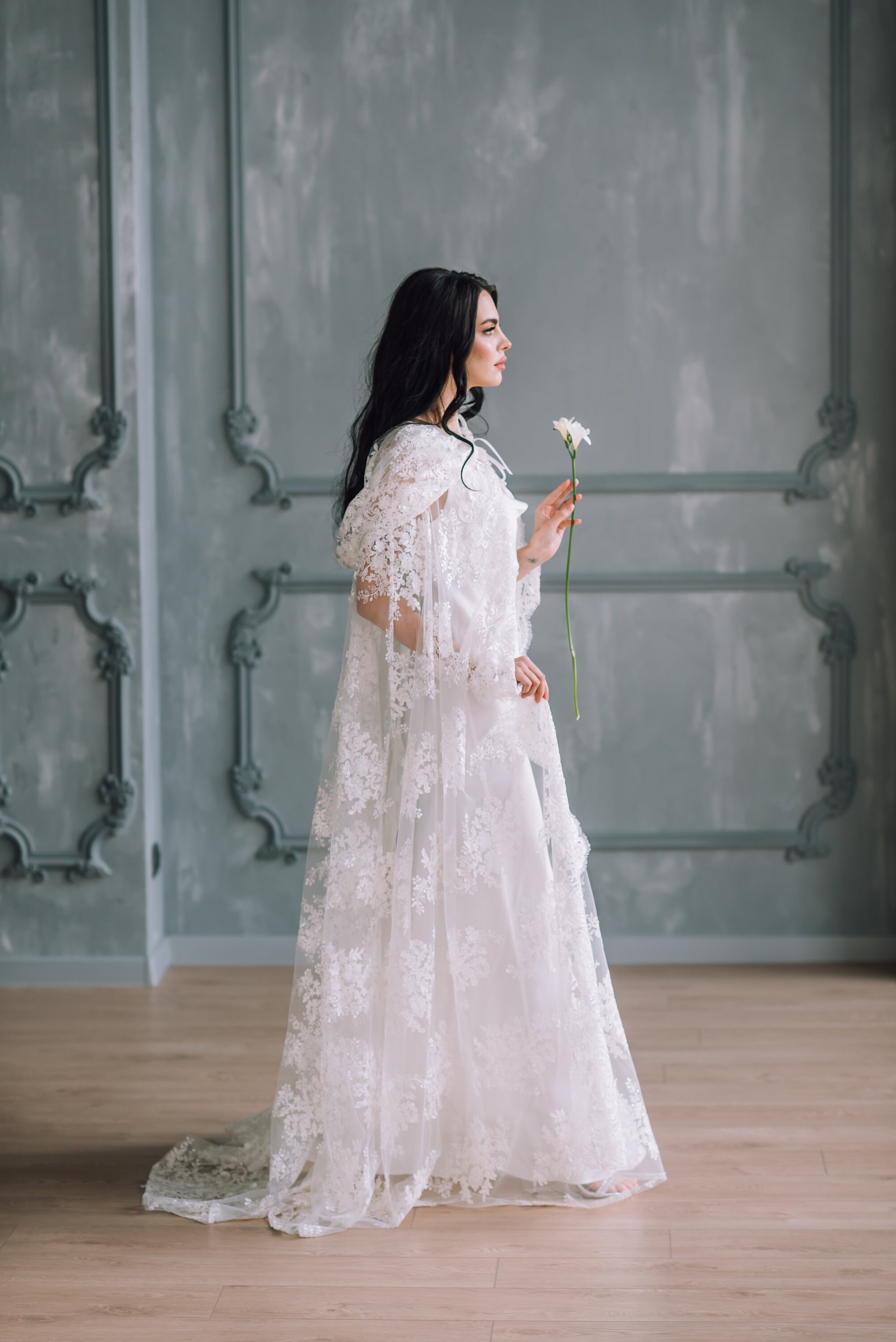 Wedding Cape Wedding Cloak Hooded Cloak Lace Cape Ivory - Etsy UK