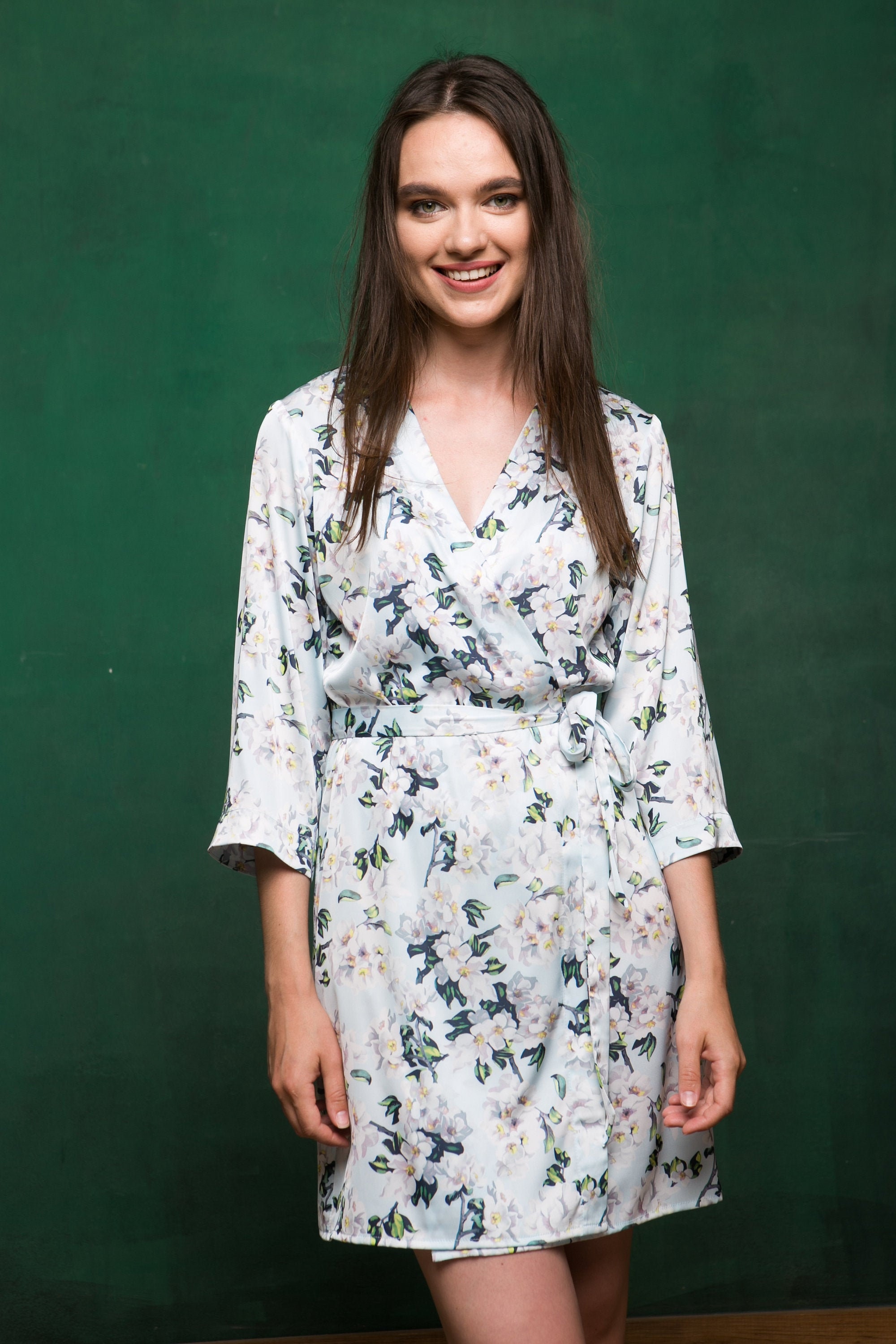 Long Robe, Floral Robes, Short Robe, Long Kimono, Satin Bridesmaid ...