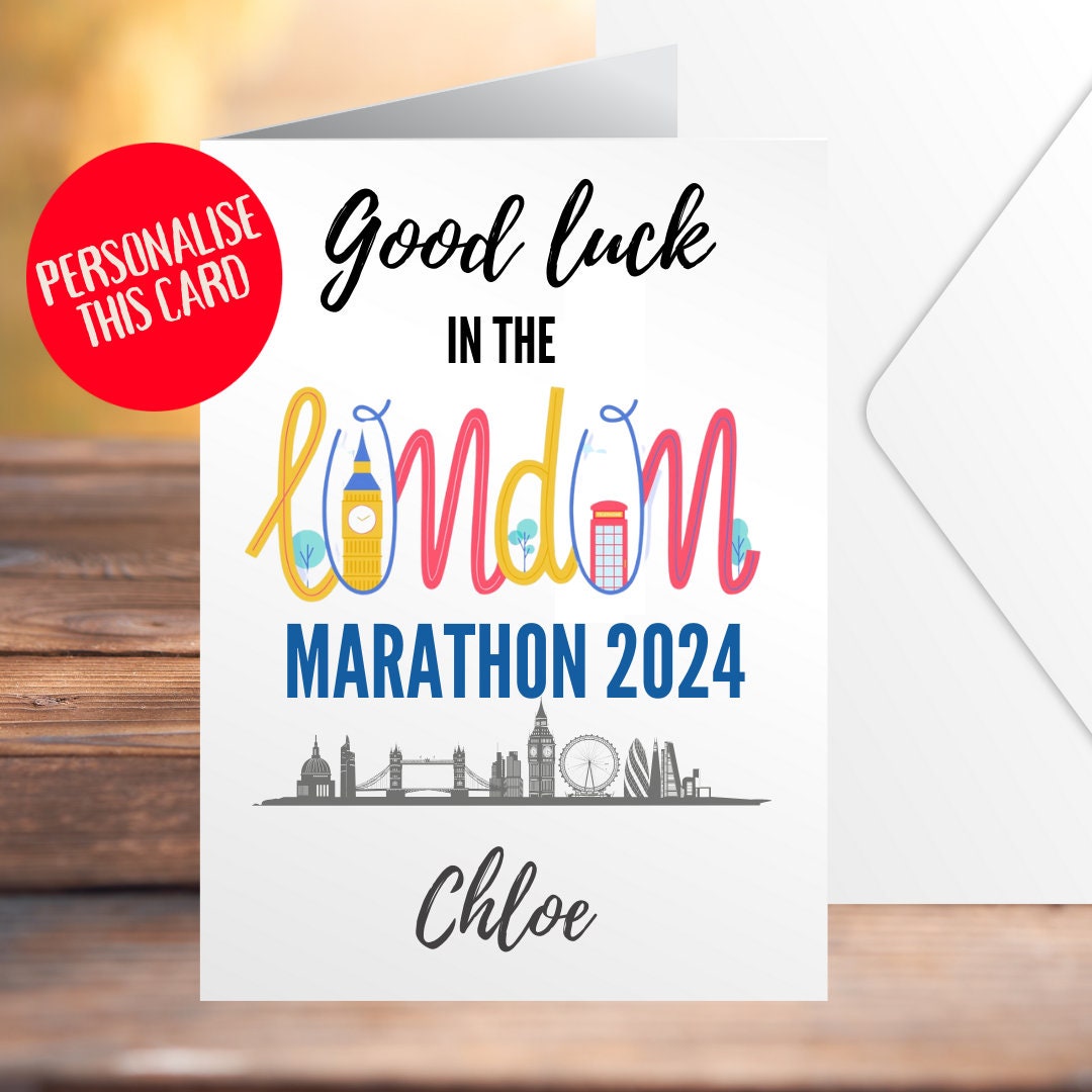 Good Luck in the London Marathon Card London Marathon 21st April 2024 ...