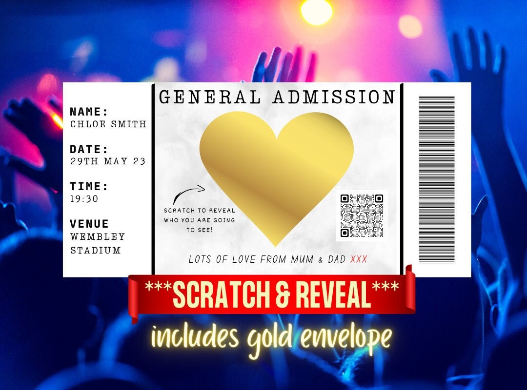 Surprise Concert Festival Gig Ticket Gift - Etsy