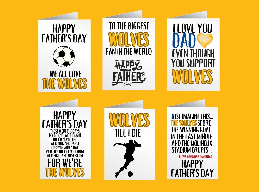 Funny Wolves Father's Day Cards - Wolverhampton Wanderers Football Club ...
