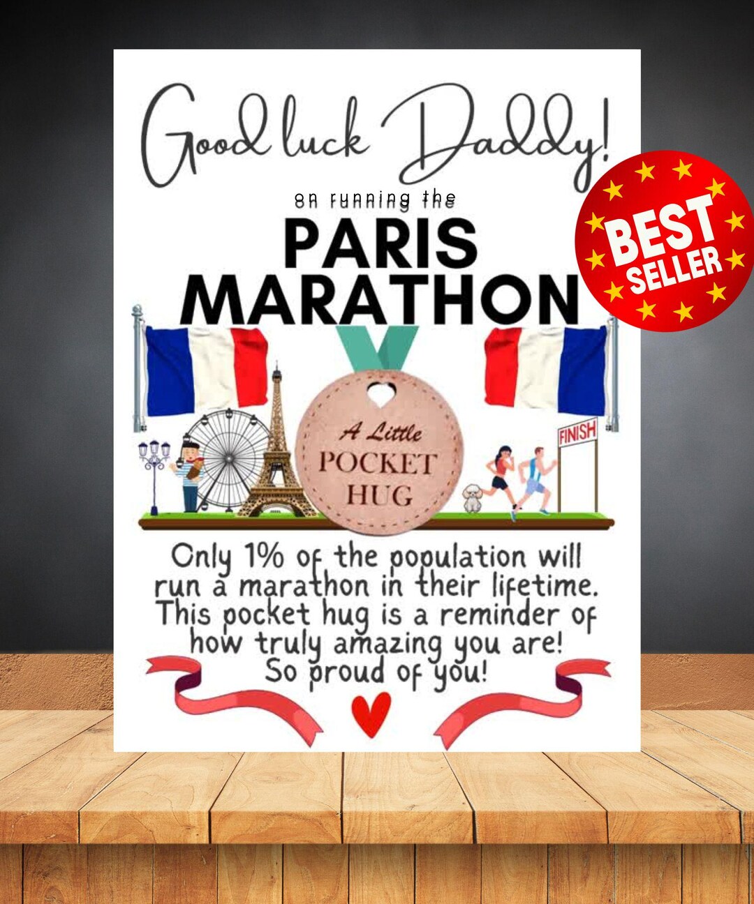 Paris 2025 Marathon - Good Luck Card to Send Someone Running the Paris ...