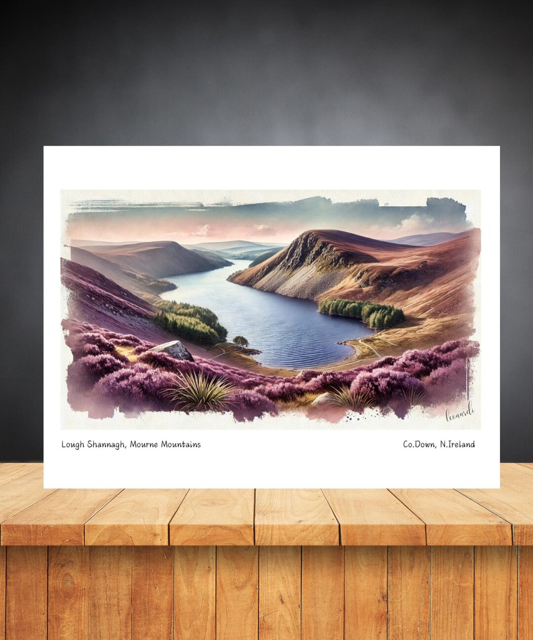 Morne Mountain Art Print, Lough Shannagh and Doan Mournes Landscape Co ...