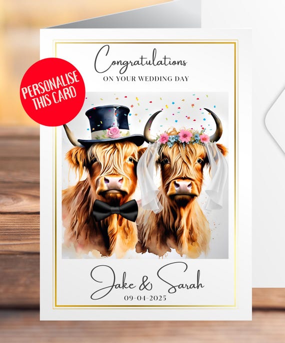 Cow wedding card | Honestweddingadvice.com