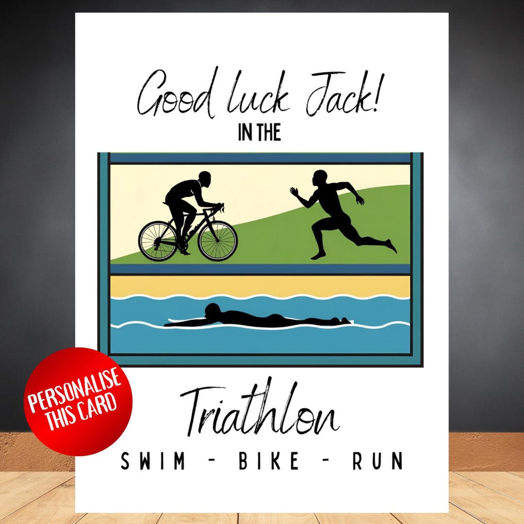 Triathlon Card for Triathlete Good Luck in Your Triathlon ...