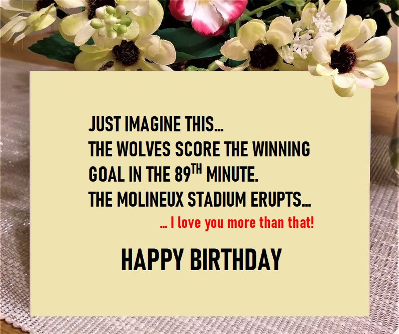 Funny Birthday Card Wolverhampton Wanderers Football Club | Etsy
