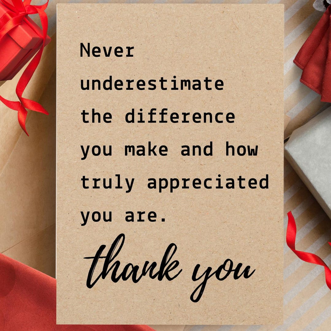 Employee Thank You, Staff Appreciation Card, Coworker Thank You, Employee Recognition ...