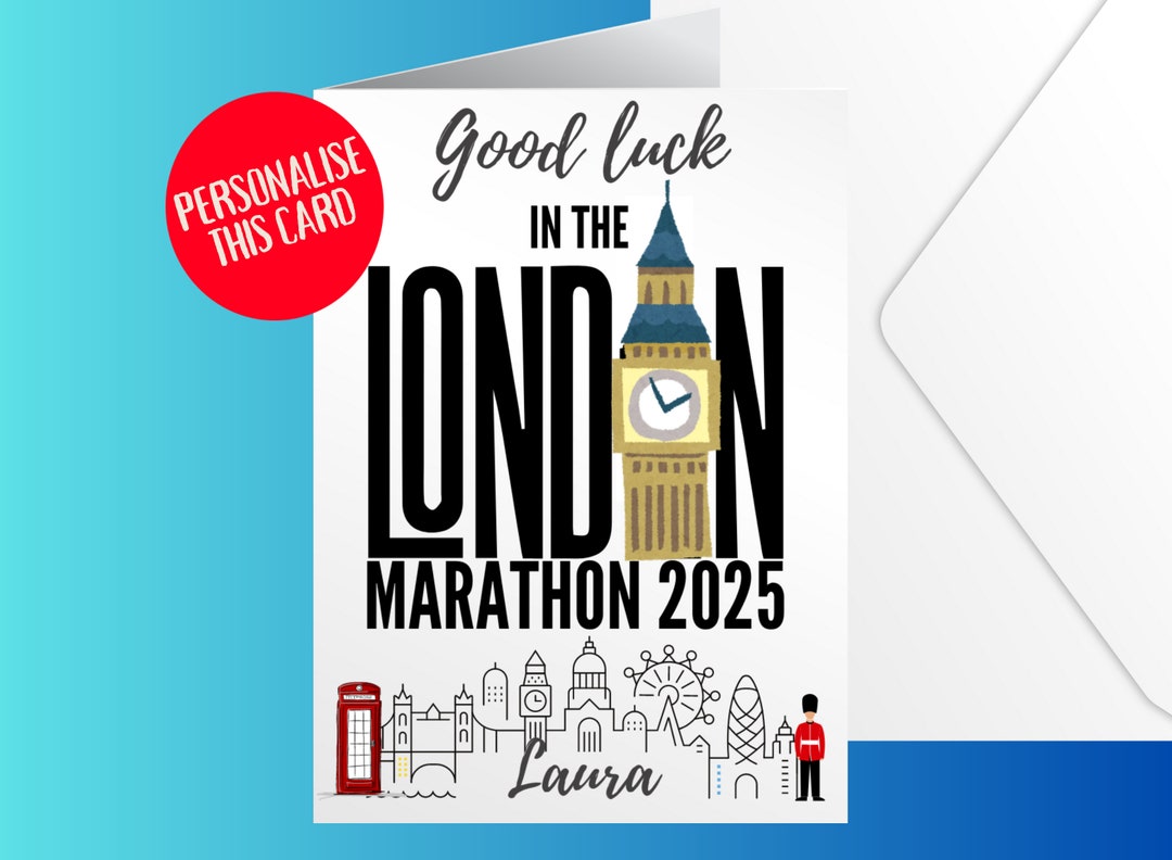 Good Luck in the London Marathon Card 27th April 2025 London Marathon ...
