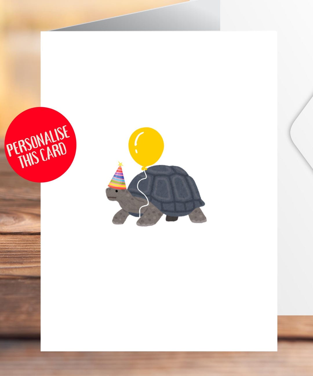 Party Tortoise Birthday Card // Funny Animal Birthday Cards // Birthday ...