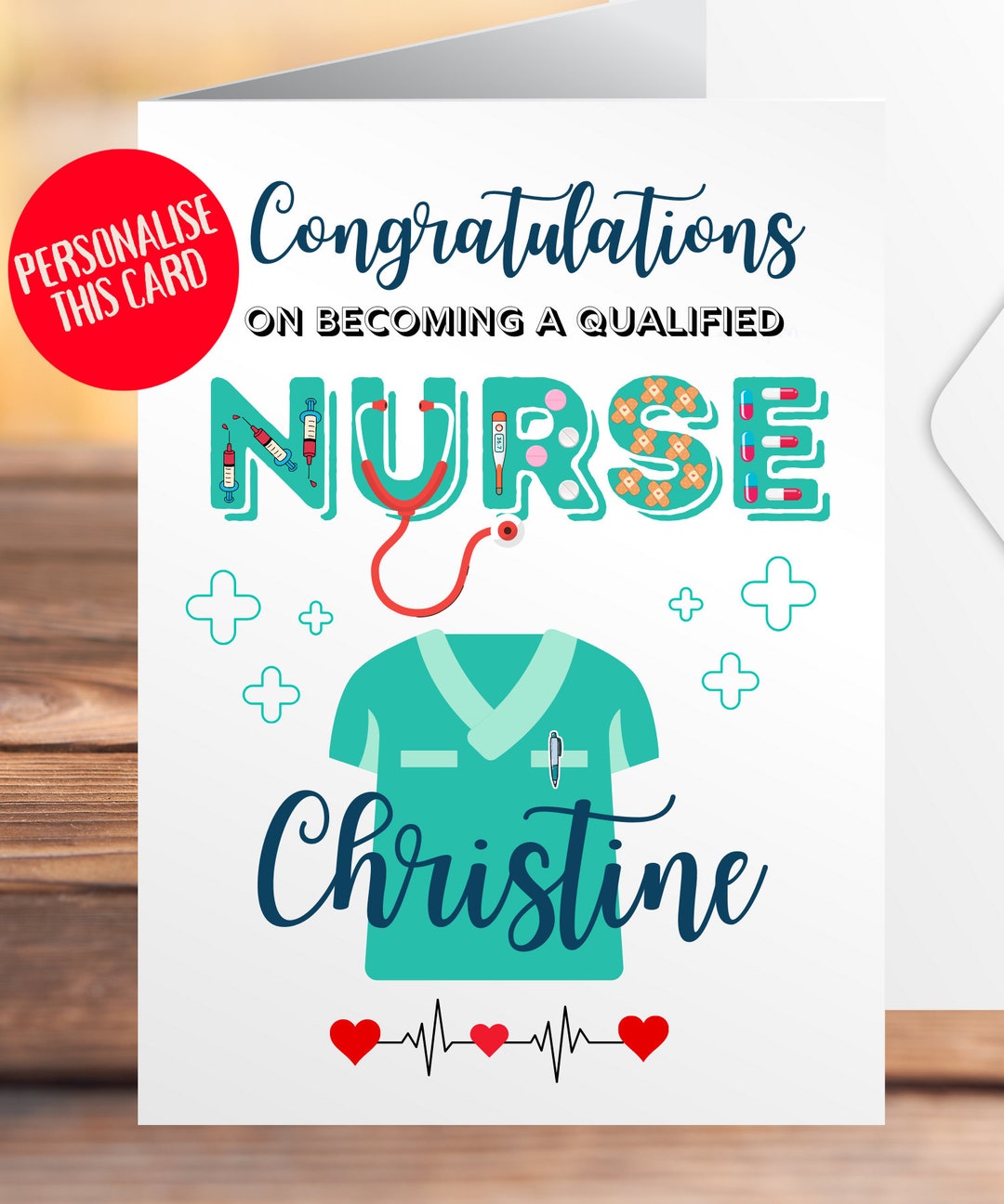 NURSE Congratulations Card-new Job-you Passed-qualification-nursing ...