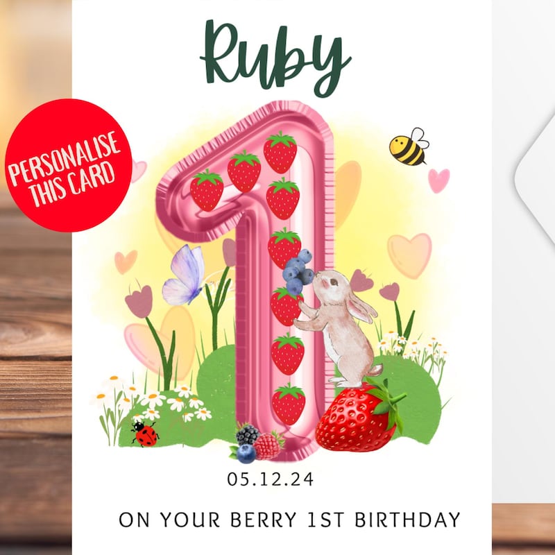 First Birthday Card - Etsy