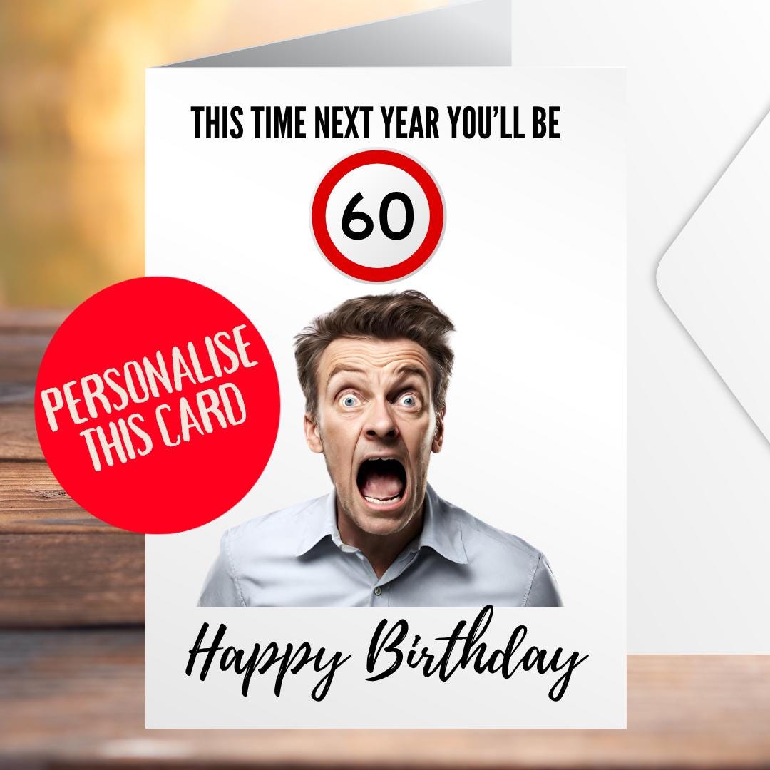 59th Birthday Card, Funny 59th Birthday Card, 59th Birthday Celebration ...