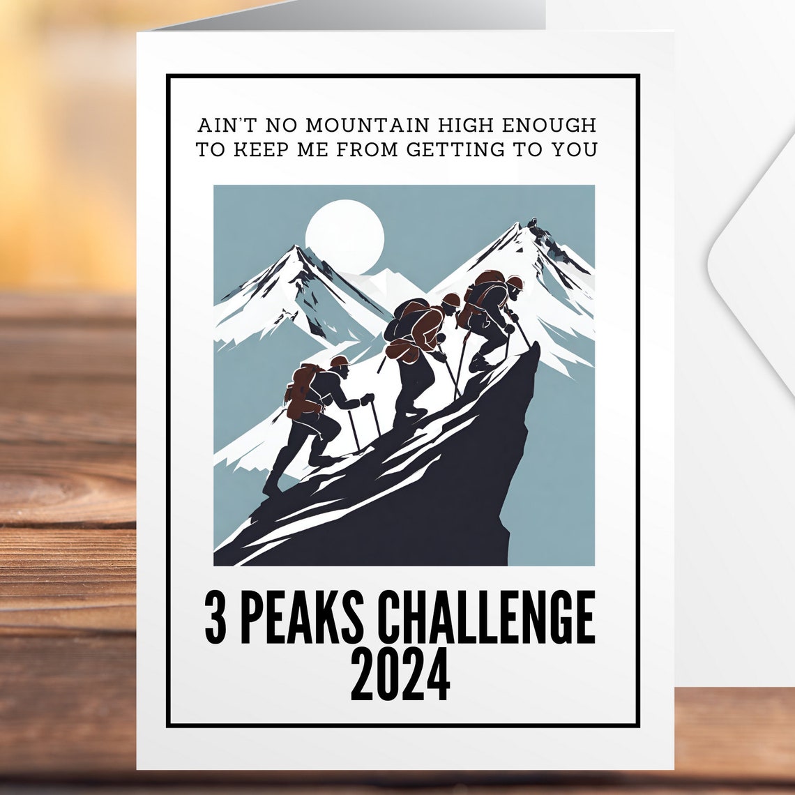 Three Peaks Challenge Congratulations Card - Ain't No Mountain High ...
