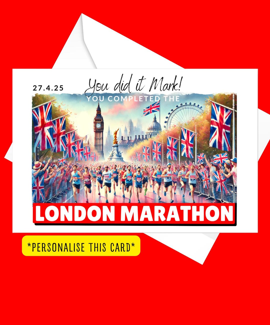 Congratulations on Completing the London Marathon Card 27th April 2025 ...
