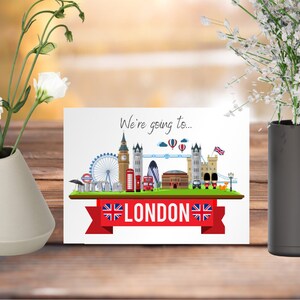 London Surprise Trip Card - We're Going to London Card - Personalized ...