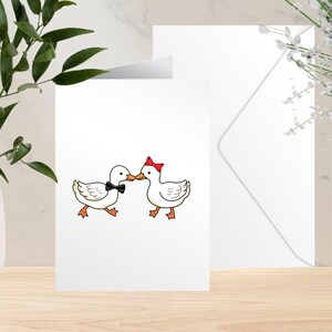 Ducks in Love Greetings Card, Ducks Valentine's Card, Valentines Card ...