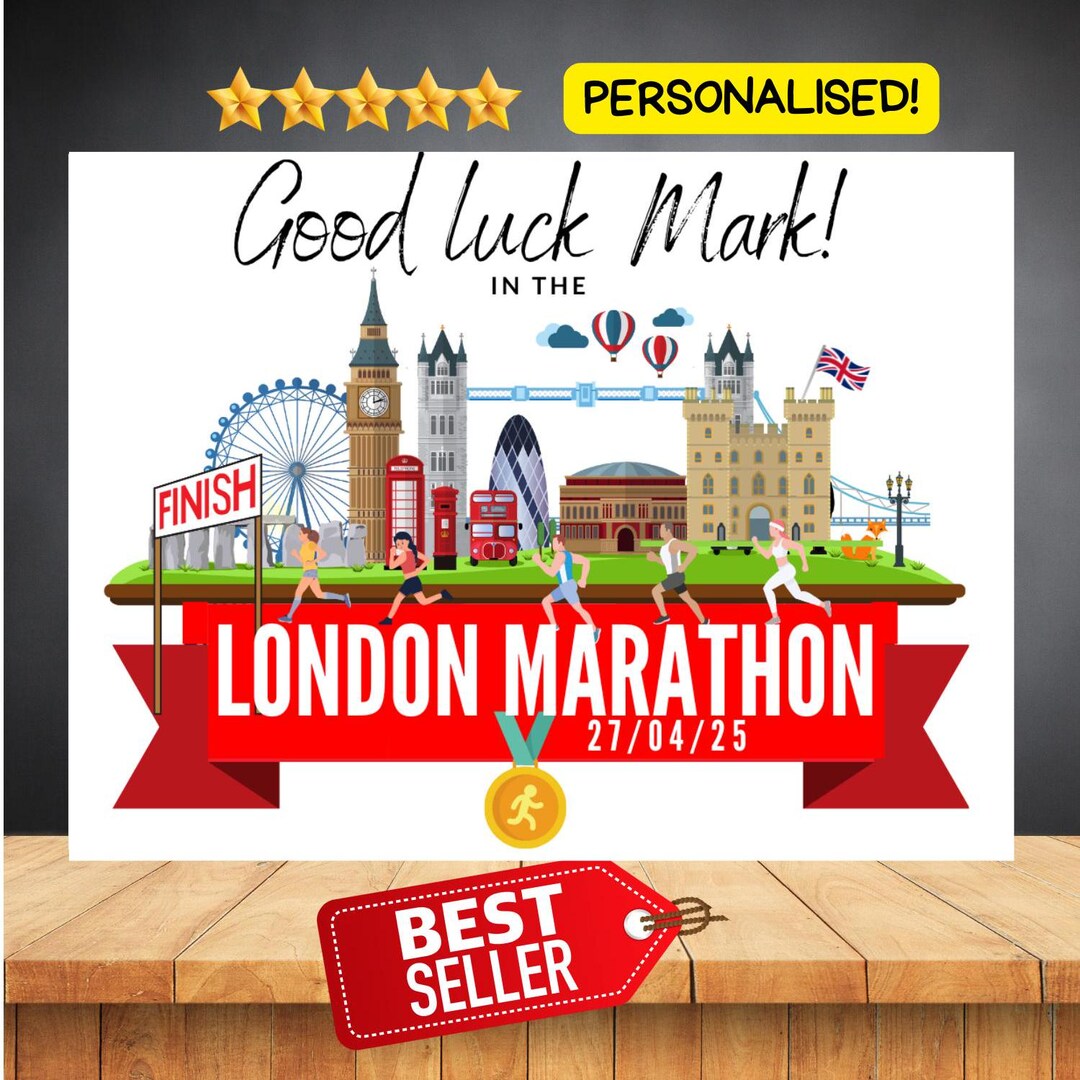 London 2025 Marathon - Encouragement Card to Send Someone Running the ...