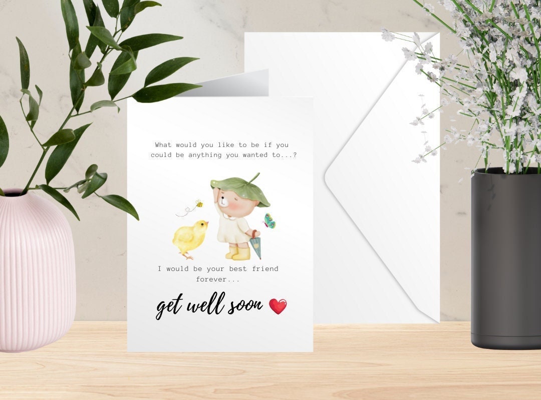 Get Well Card for Best Friend - Etsy