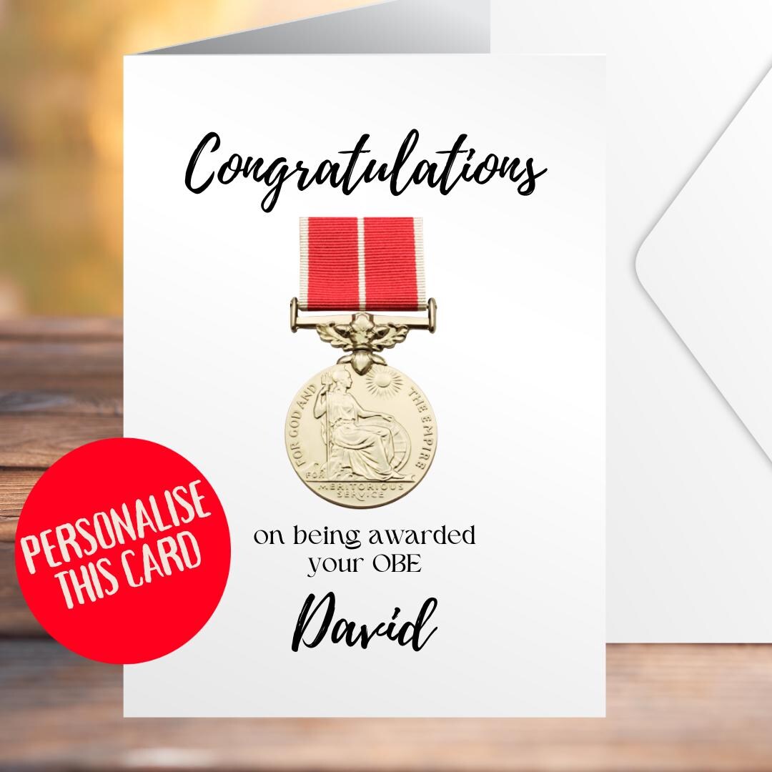 Congratulations on Being Awarded a BEM British Empire Medal Award ...