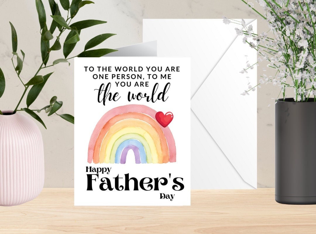 Happy Father's Day Card Fathers Day Card With Poem Wonderful Dad - Etsy