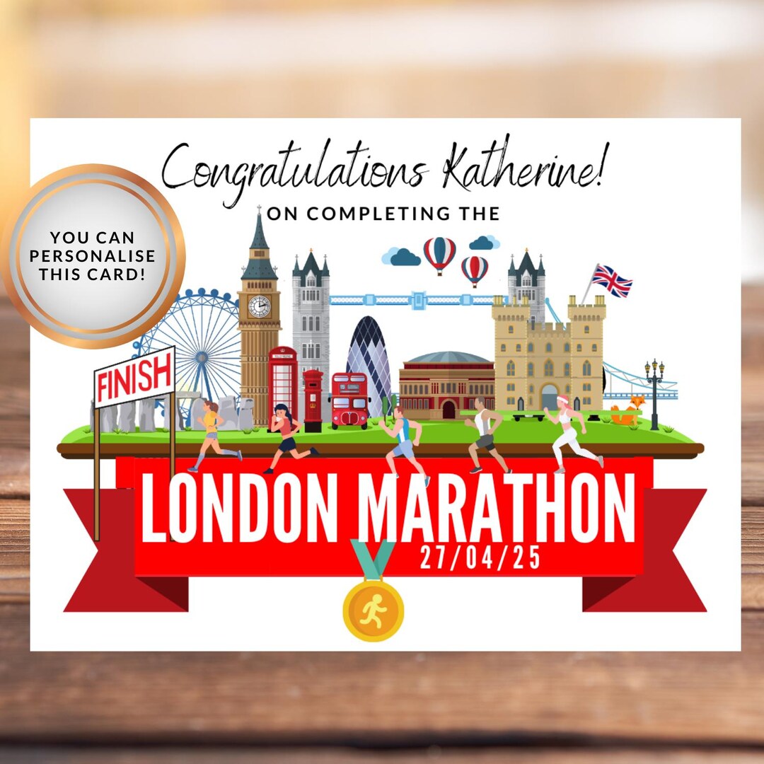 Congratulations on Completing the London Marathon Card 27th April 2025 ...
