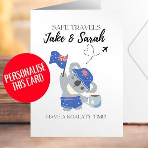 Moving to Australia Card, Personalized Bon Voyage Card, Emigrating Card ...