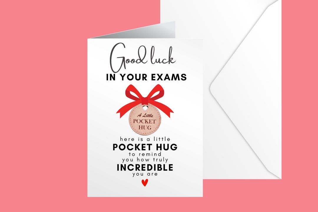 Good Luck in Your Exams Pocket Hug Token Gift Pick Me Up - Etsy