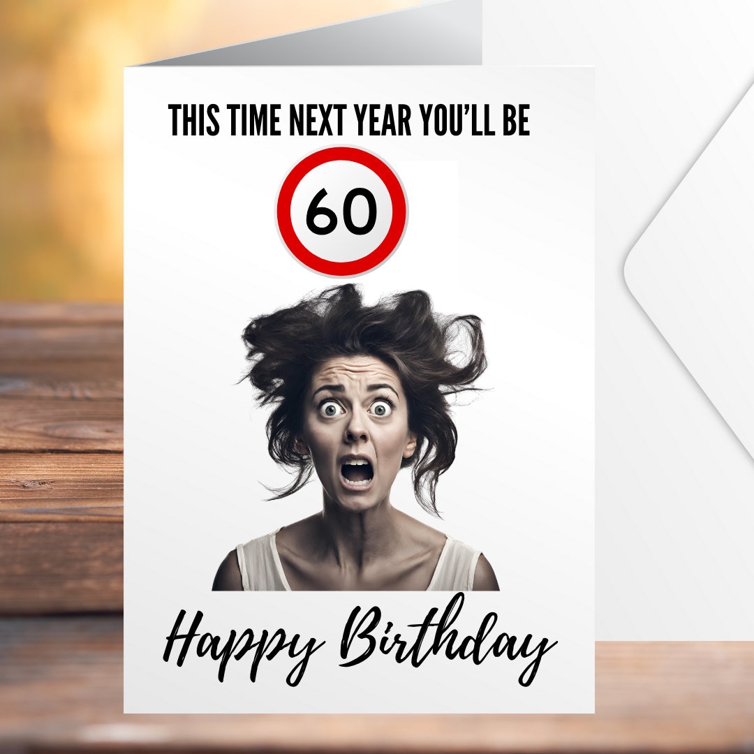 59th Birthday Card, Funny 59th Birthday Card, 59th Birthday Celebration ...