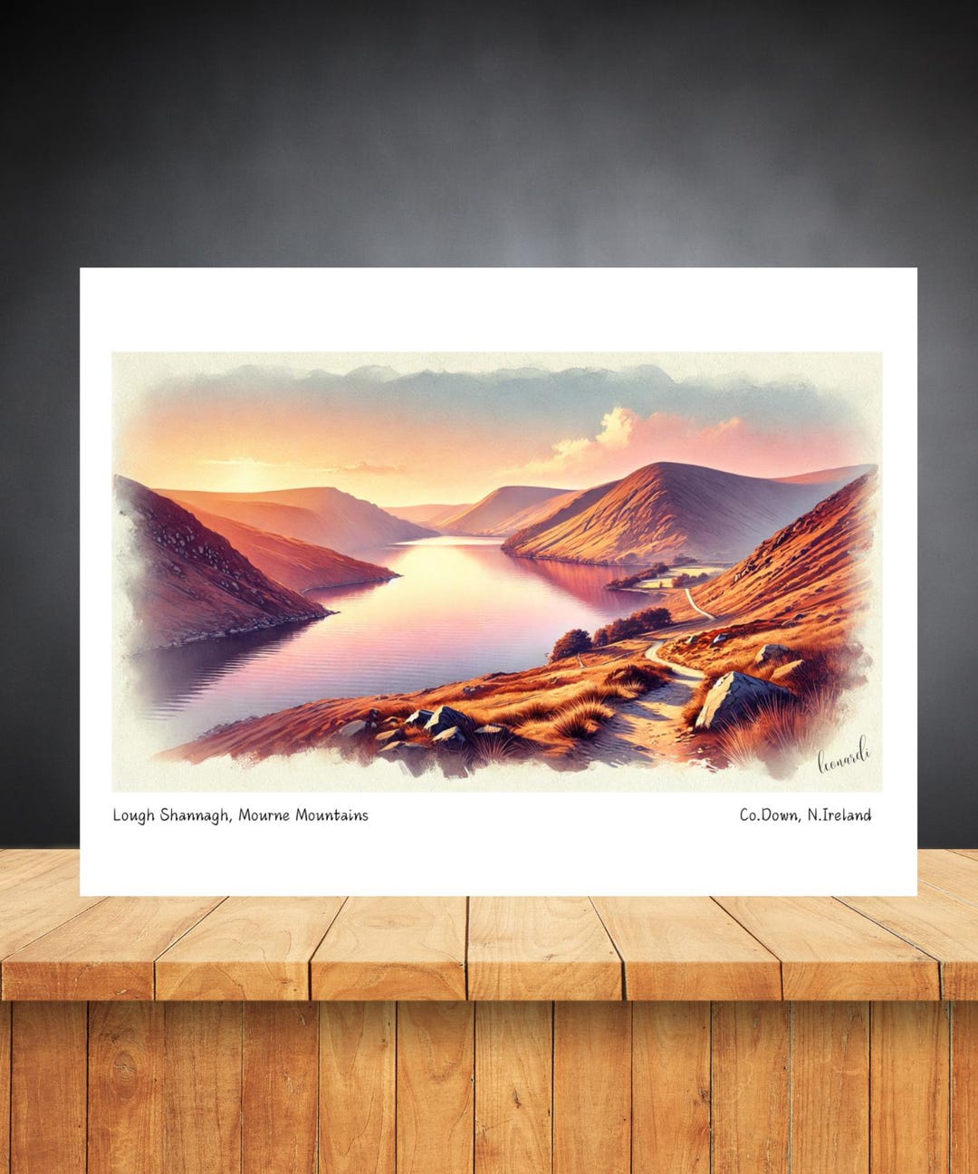 Morne Mountain Art Print, Lough Shannagh and Doan Mournes Landscape Co ...