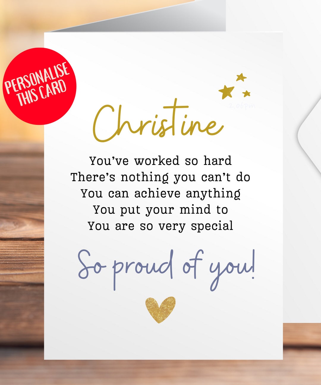 PERSONALIZED SO PROUD Card | so Proud of You Card | Well Done Card ...