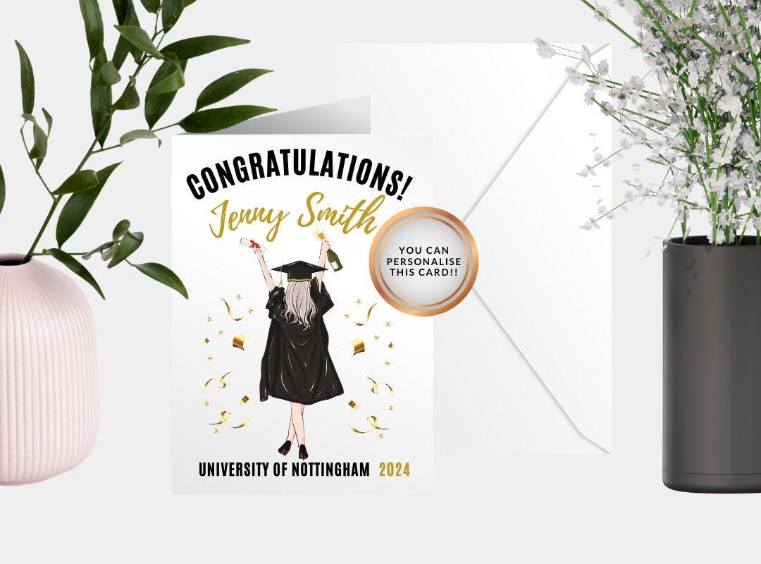 Personalised Graduation Card University of Nottingham Graduation ...